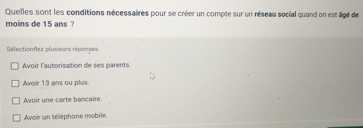 Résolu :Quelles sont les conditions nécessaires pour se créer un compte ...