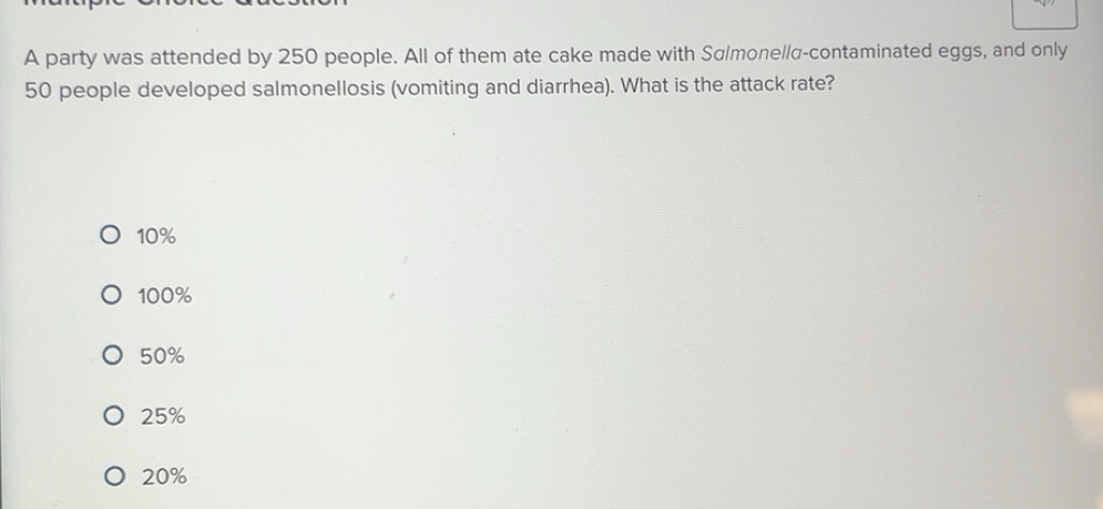 Solved: A party was attended by 250 people. All of them ate cake made ...