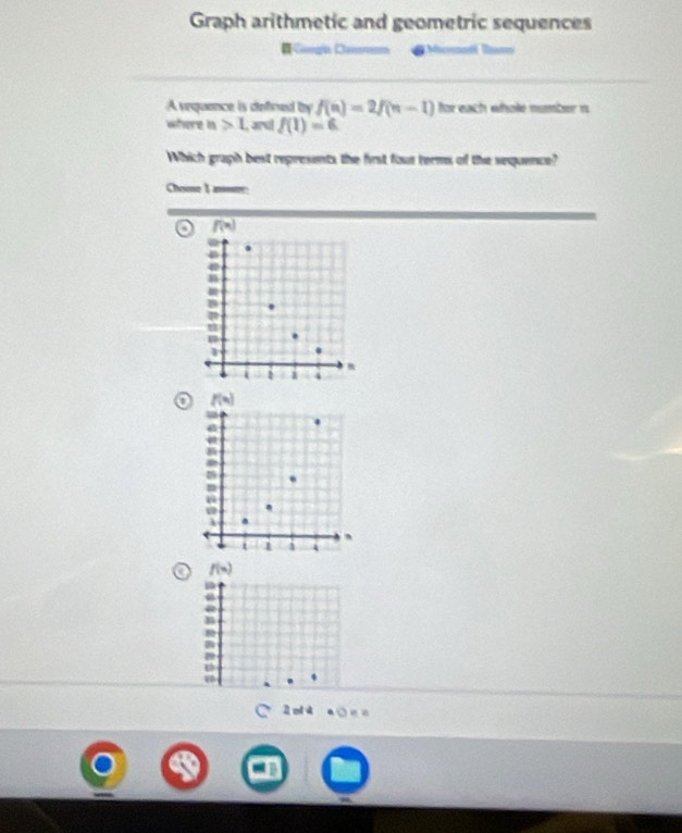 Solved: Graph arithmetic and geometric sequences Cans D A sequence is ...