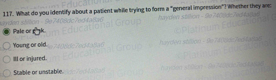 Solved: What do you identify about a patient while trying to form a ...