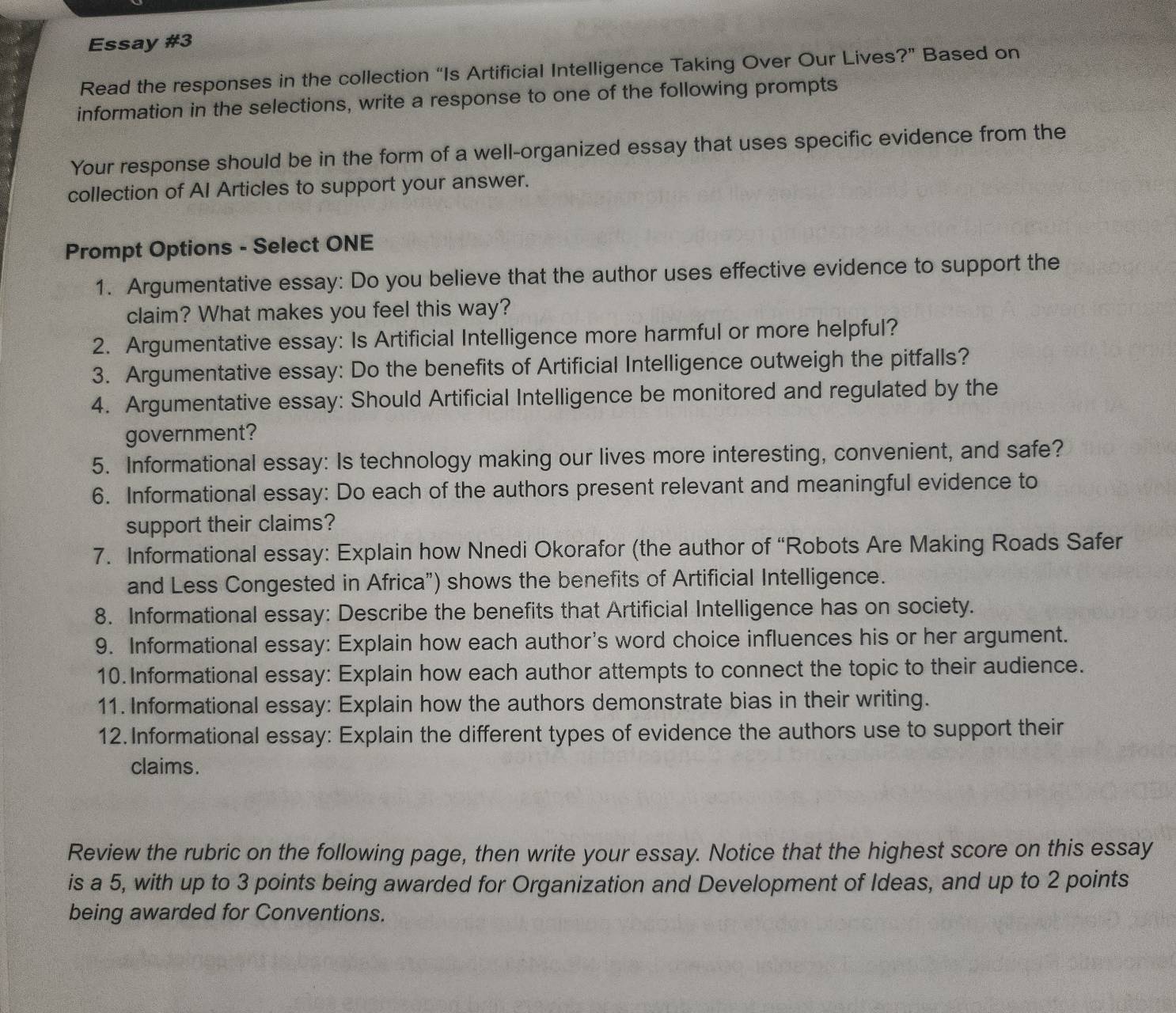 Solved: Essay #3 Read the responses in the collection “Is Artificial ...