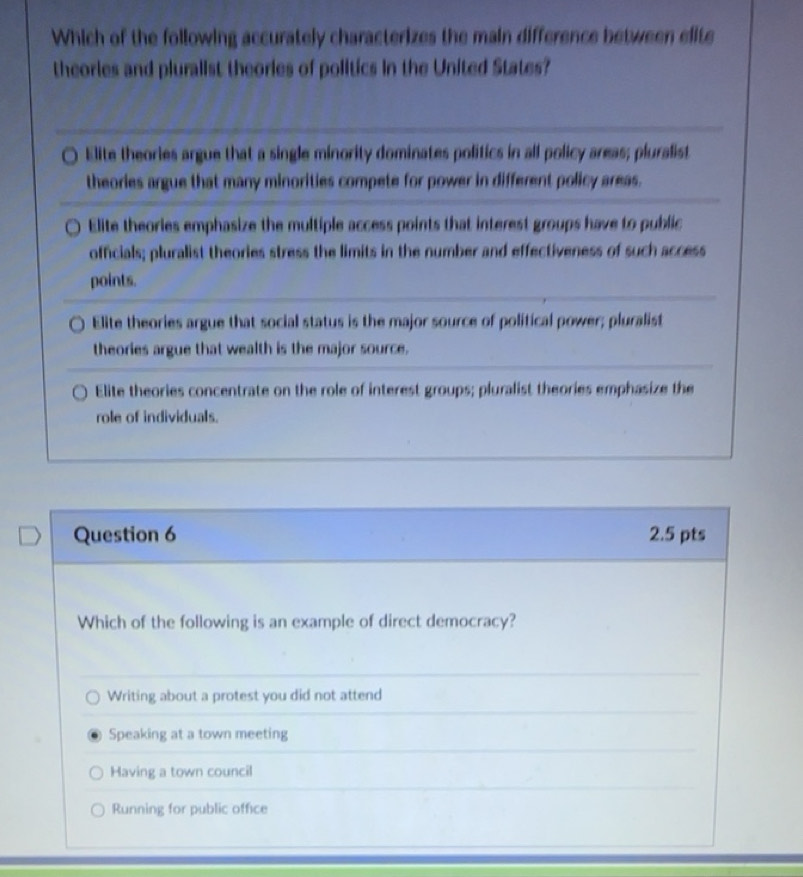 Solved: Which of the following accurately characterizes the main ...