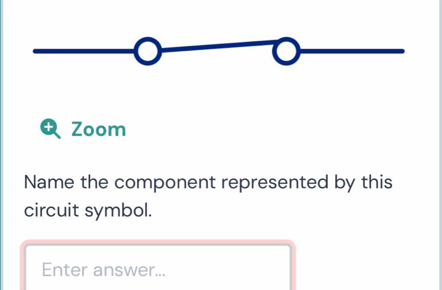 Solved: Zoom Name the component represented by this circuit symbol ...