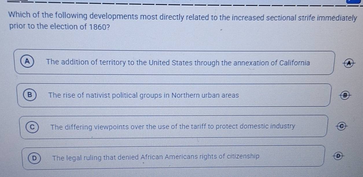 Gelöst:Which of the following developments most directly related to the ...