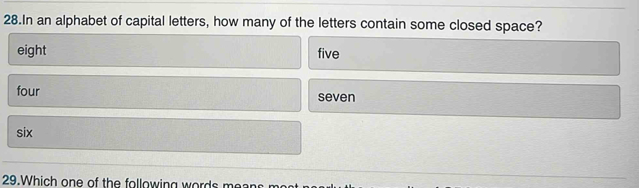 Solved: In an alphabet of capital letters, how many of the letters ...