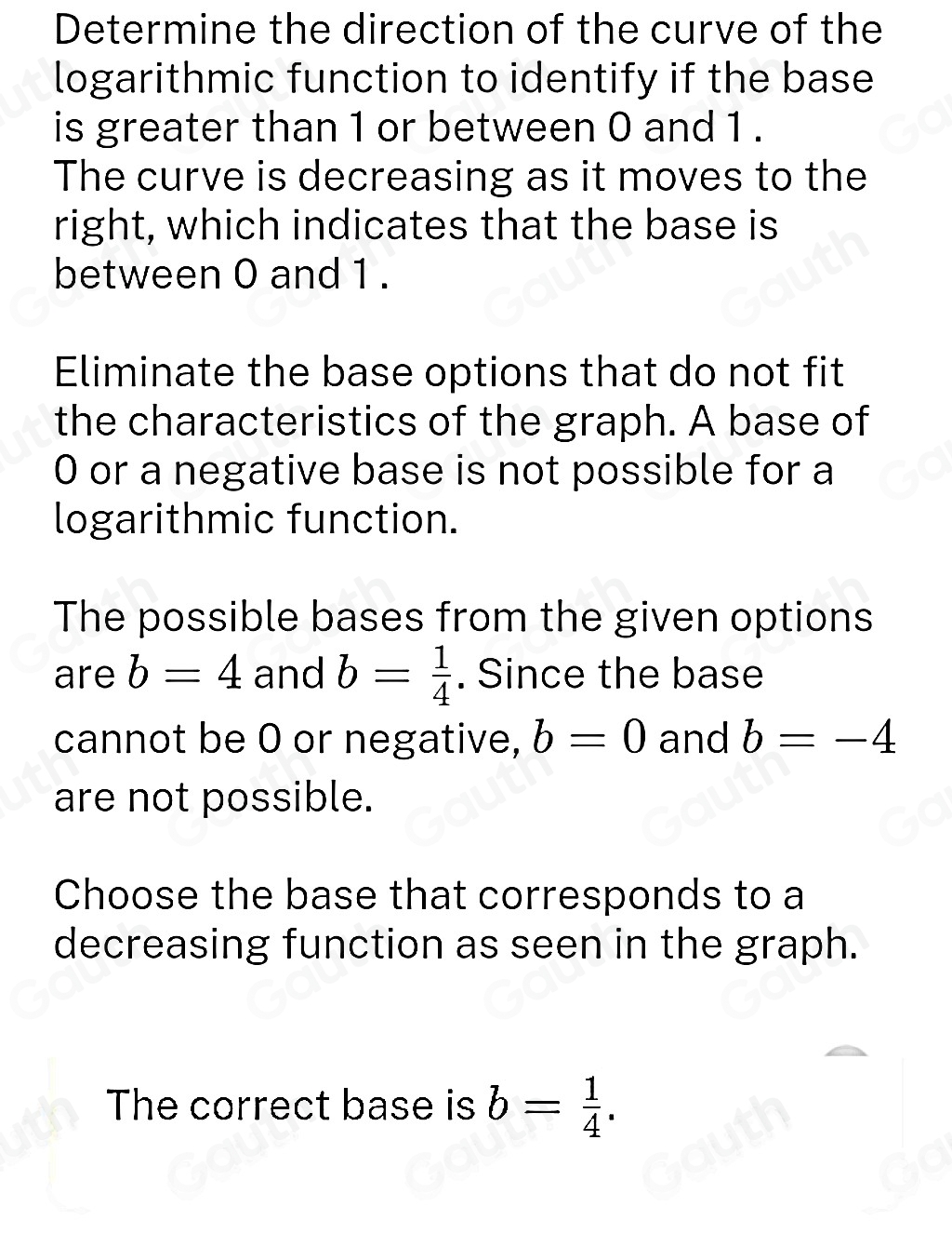 Solved: Use the image to answer the question. x Identify a possible ...
