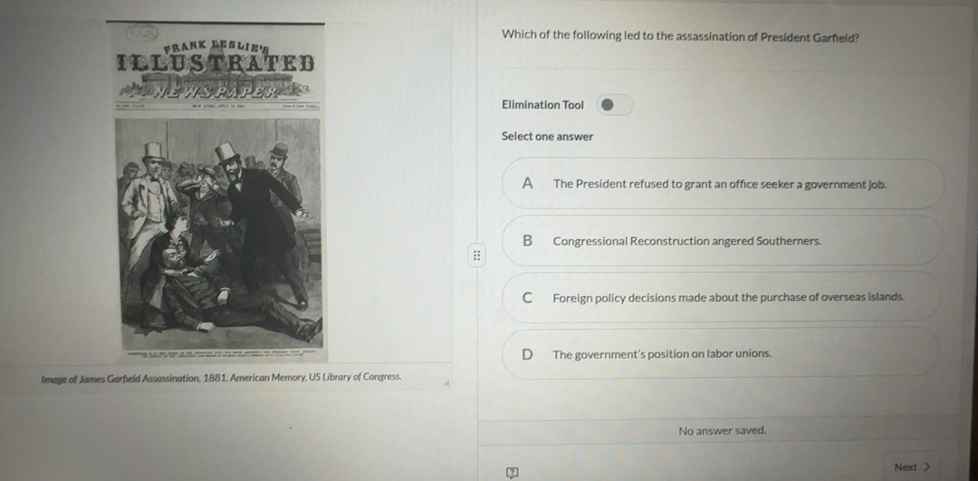 Resuelto:Which of the following led to the assassination of President ...