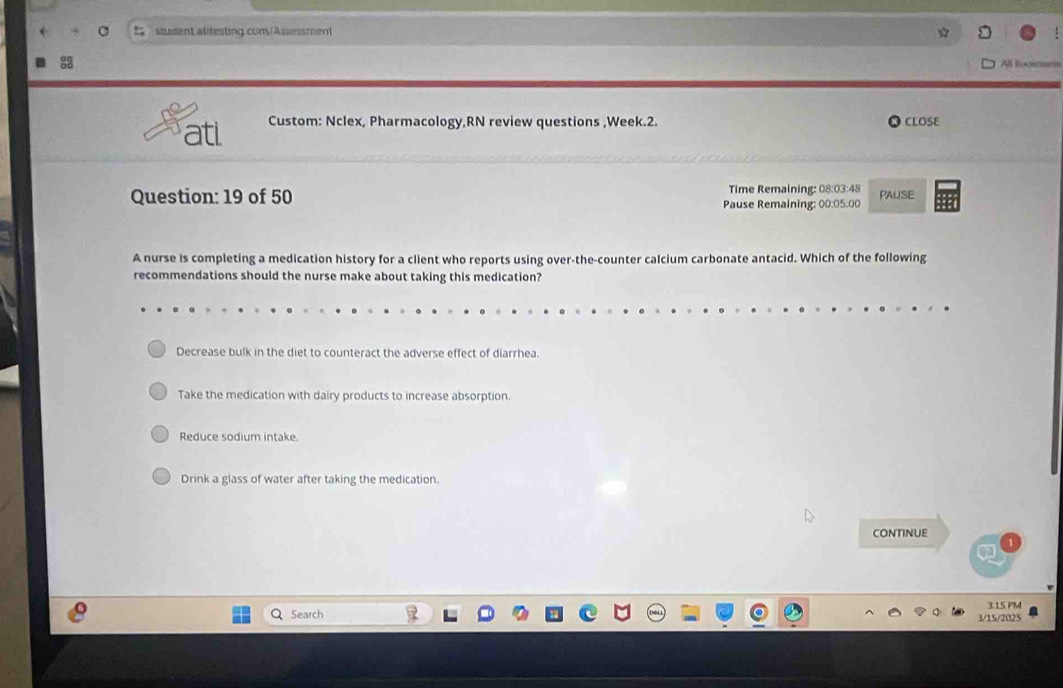 Solved: a student atitesting com/Assessment All foos ati Custom: Nclex ...