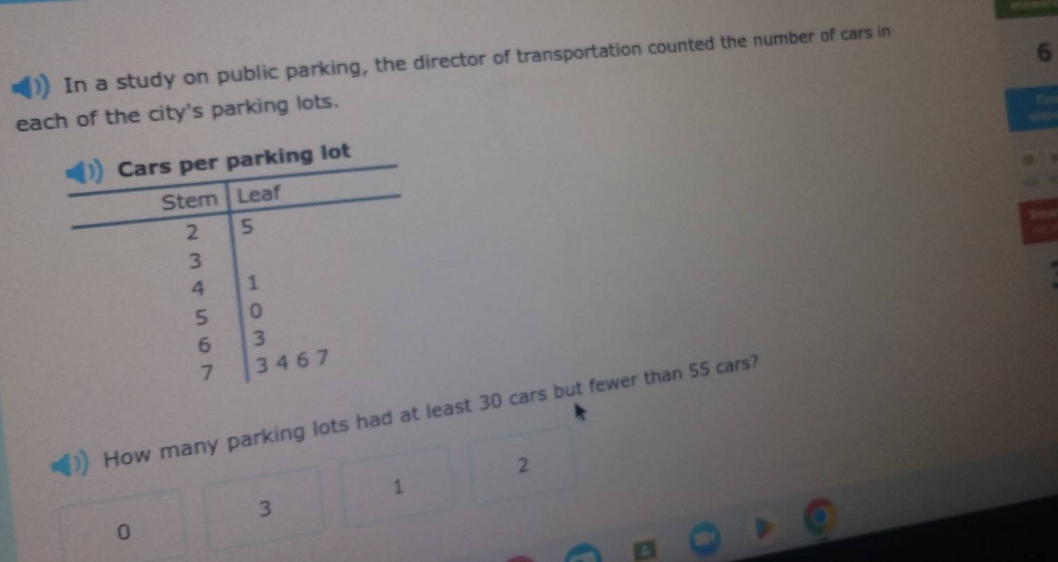 Solved: In a study on public parking, the director of transportation ...