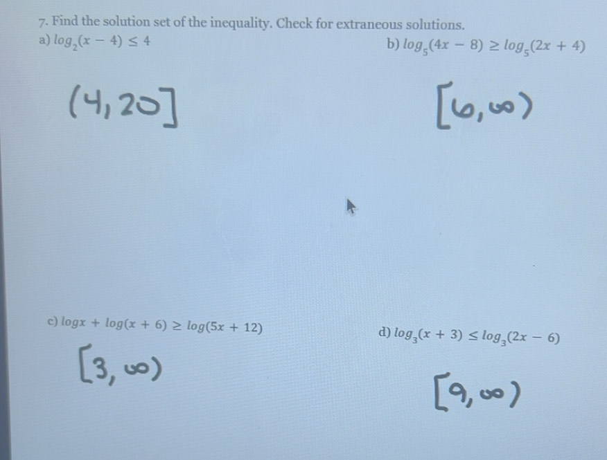 Solved: Find the solution set of the inequality. Check for extraneous ...