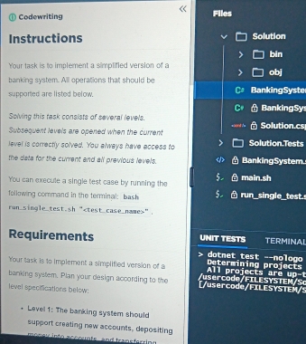 Solved: Codewriting Files Instructions Solution bin Your task is to ...