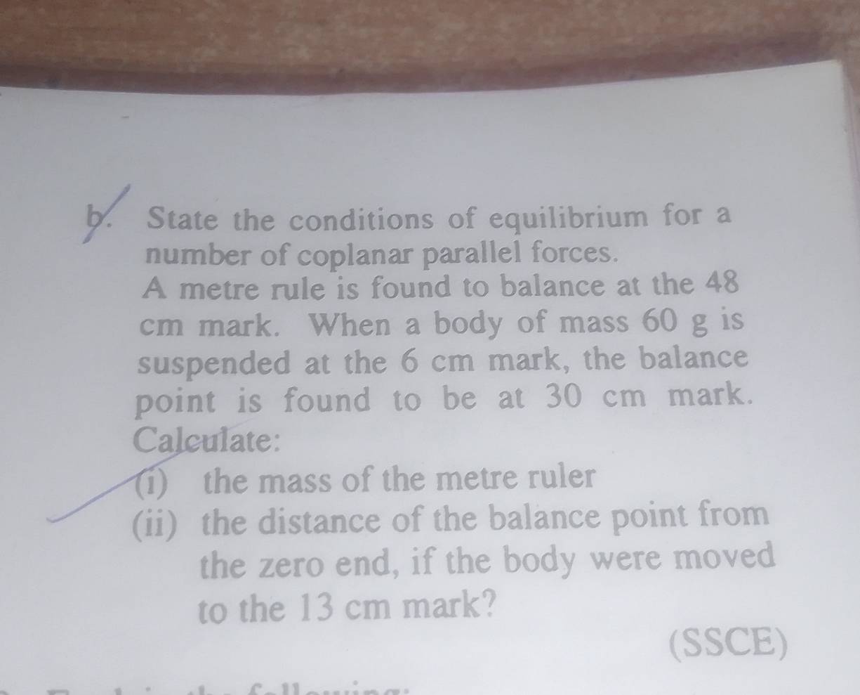 Solved: State the conditions of equilibrium for a number of coplanar ...