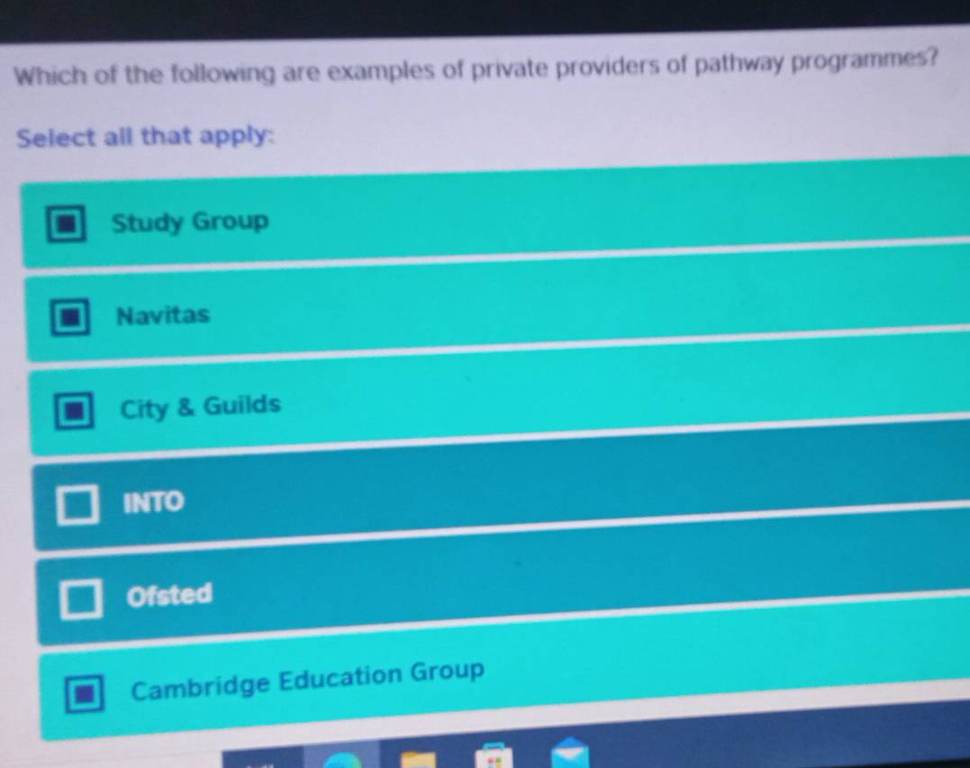 Solved: Which of the following are examples of private providers of ...