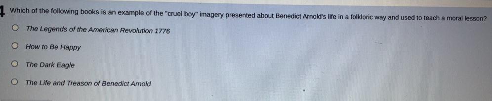 Solved: Which of the following books is an example of the "cruel boy ...