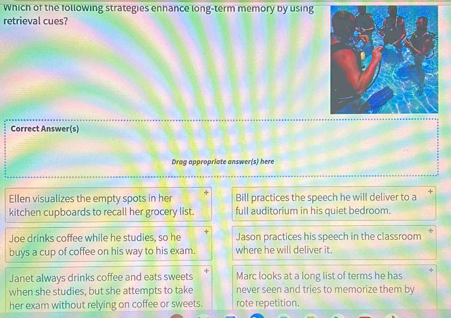 Solved: Which of the following strategies enhance long-term memory by ...