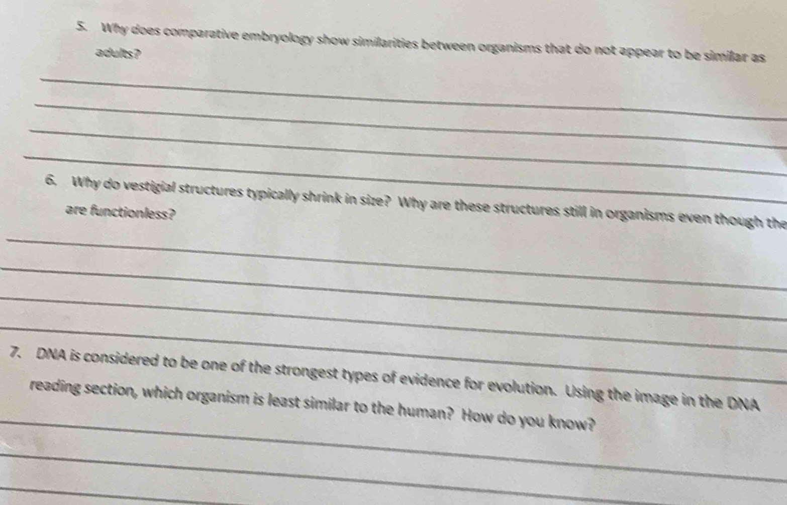 Solved: Why does comparative embryology show similarities between ...