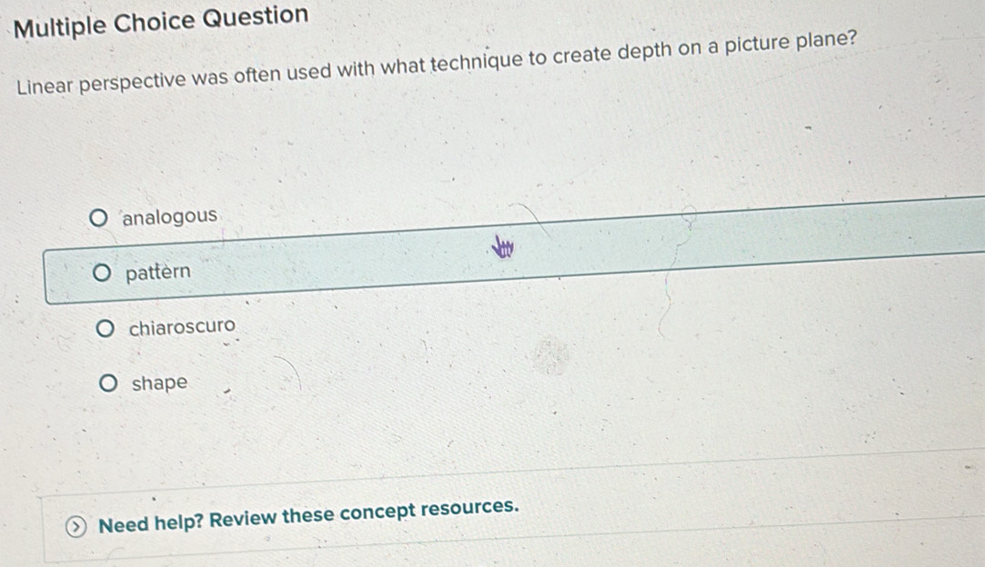 Solved: Question Linear perspective was often used with what technique ...