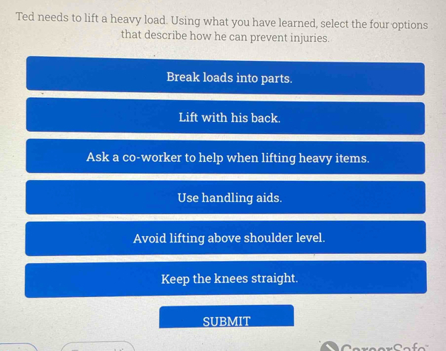 Solved: Ted needs to lift a heavy load. Using what you have learned ...
