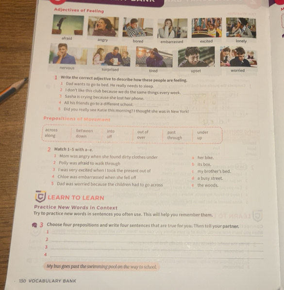 Resuelto:Adjectives of Feeli ] Write the correct adjective to describe ...