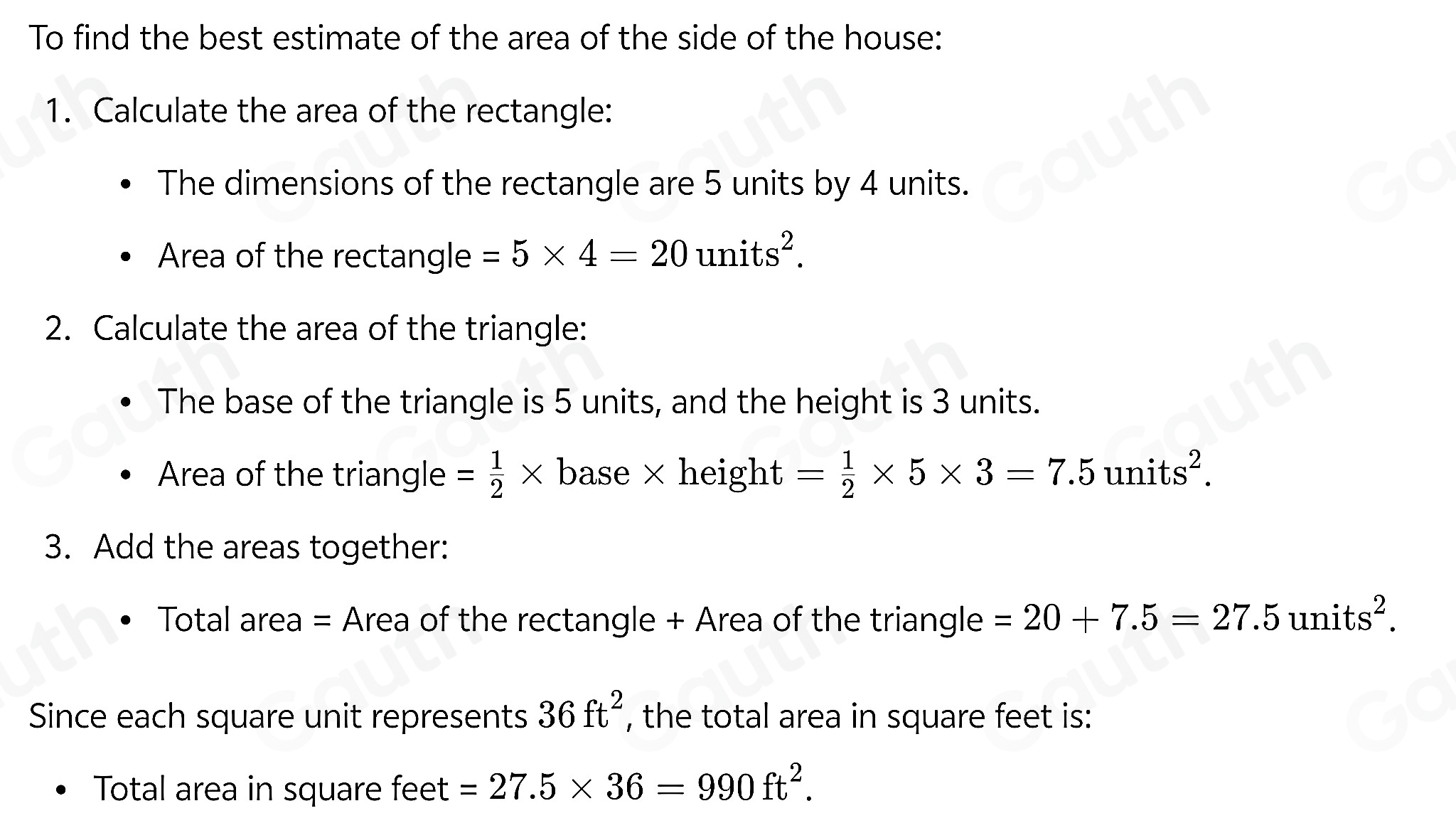Solved: A scale drawing of the side of a house is shown below. What is ...
