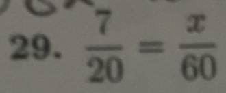Solved: 7/20 = x/60 [Math]