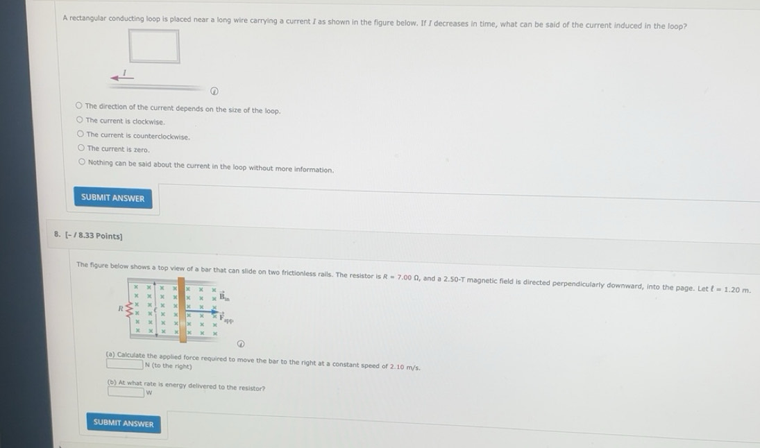 Solved: A rectangular conducting loop is placed near a long wire carrying a current I as shown ...