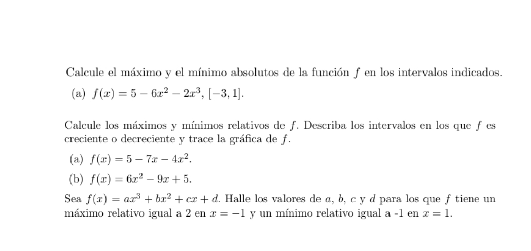 Resuelto:Calcule el máximo y el mínimo absolutos de la función f en los ...