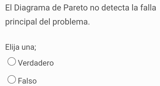 Resuelto:El Diagrama de Pareto no detecta la falla principal del ...