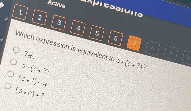 Solved: Active Expressions 1 2 3 4 5 6 7 8 Which expression is ...