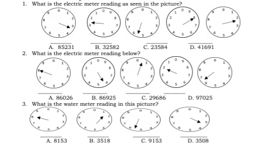 Solved: What is the electric meter reading as seen in the picture? A ...