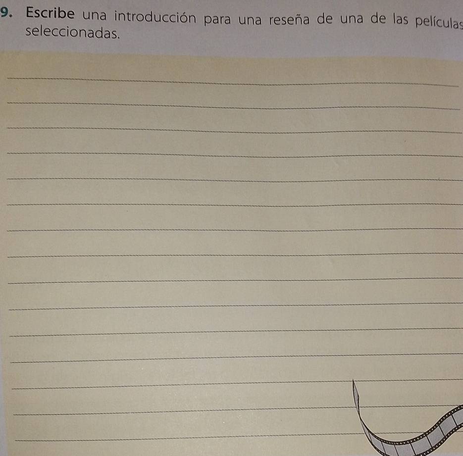 Resuelto:Escribe una introducción para una reseña de una de las ...
