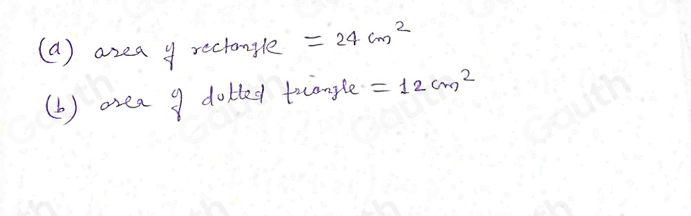 Solved: Work out the area of the whole rectangle shown below. b) Use ...