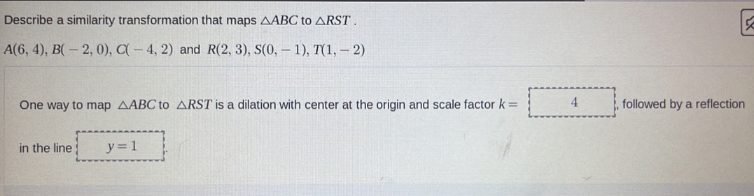 Solved: Describe a similarity transformation that maps ABC to RST. A(6 ...