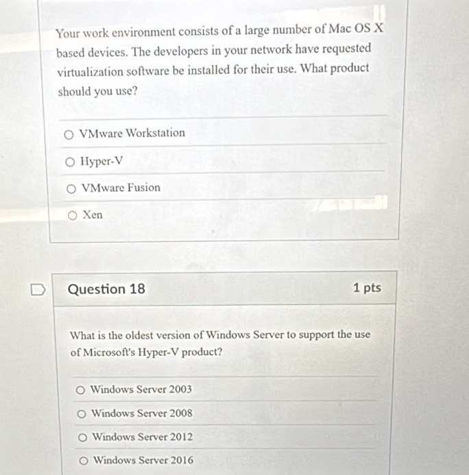 Solved: Your work environment consists of a large number of Mac OS X ...