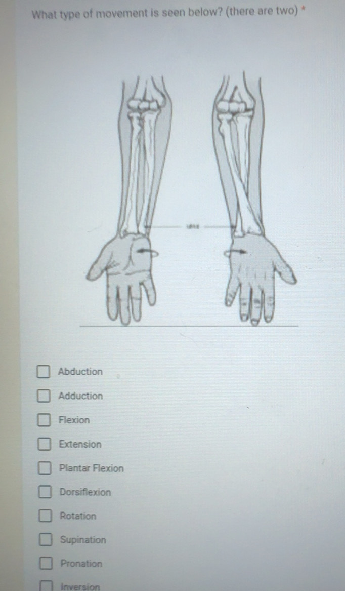 Gelöst:What type of movement is seen below? (there are two) * Abduction ...
