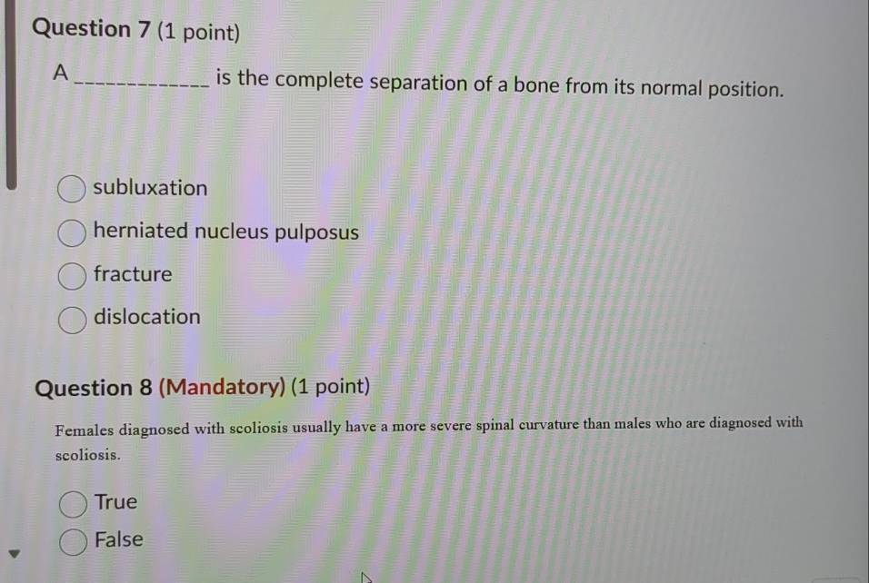 Solved: A _is the complete separation of a bone from its normal ...