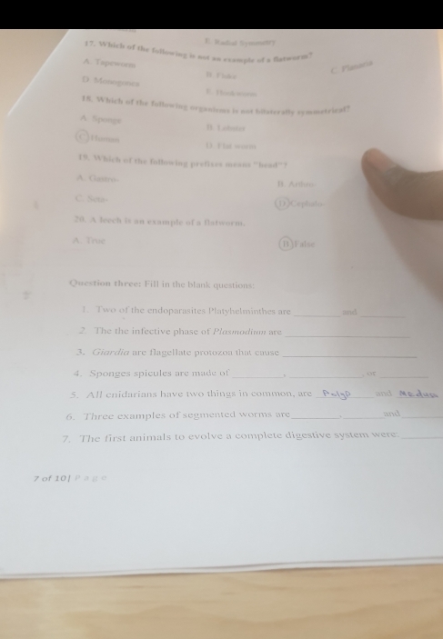 Solved: E. Radliad Symmetry 17. Which of the following is not an ...