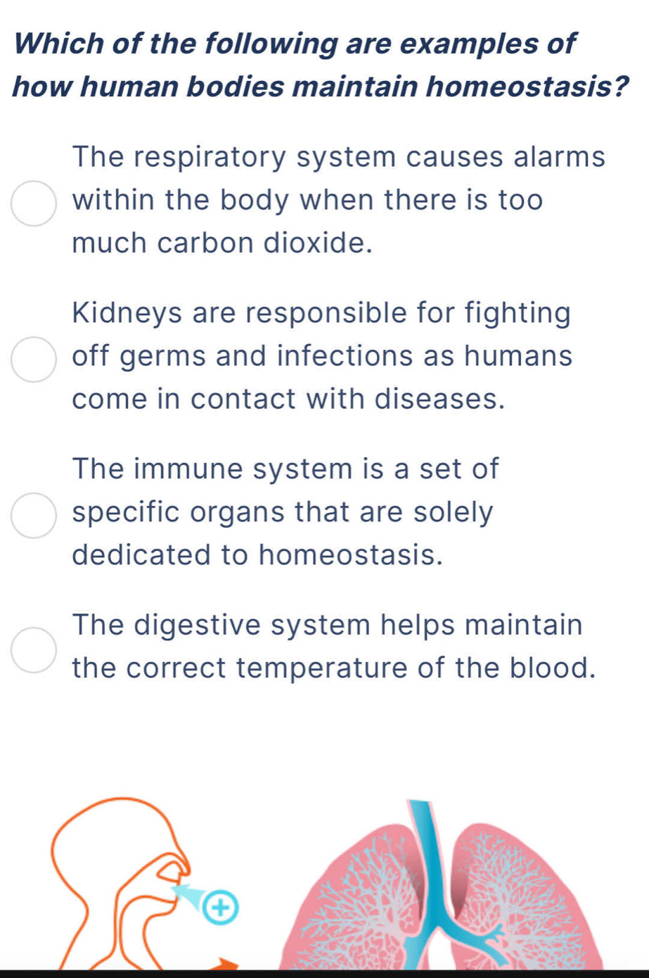 Solved: Which of the following are examples of how human bodies ...