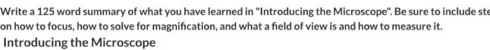 Solved: Write a 125 word summary of what you have learned in ...