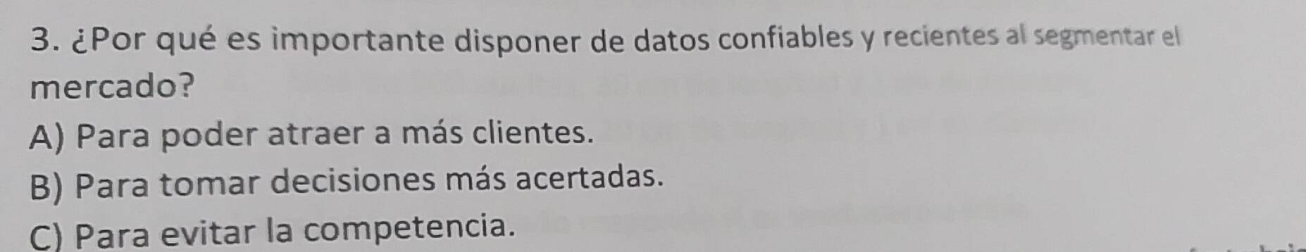 Resuelto:¿Por qué es importante disponer de datos confiables y ...