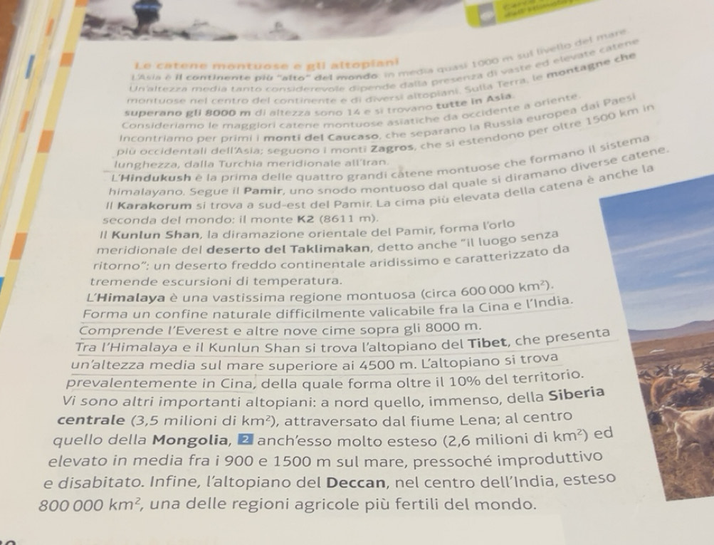 Risolto:LAsia é Il continente plu 'alto' del mando: in media quasi 1000 ...