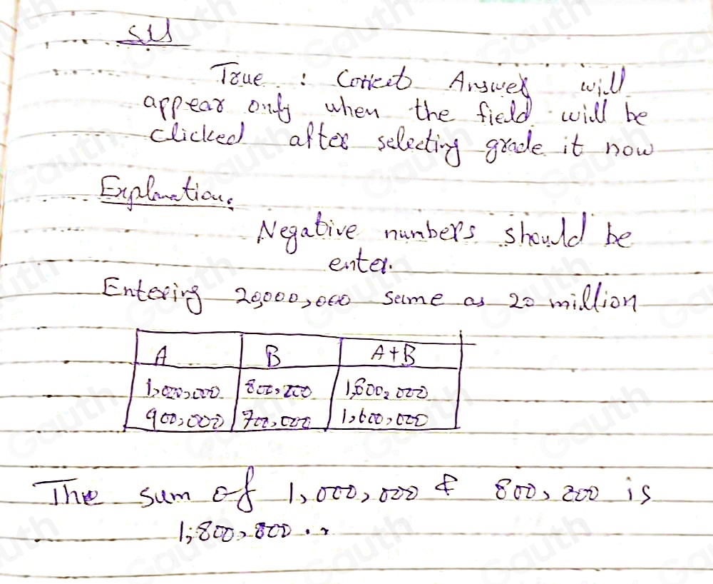 Solved: True or False: The correct answer to a numeric entry field will ...