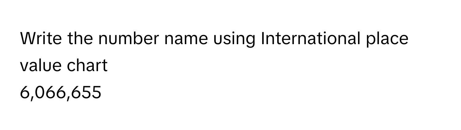 Solved: Write the number name using International place value chart ...