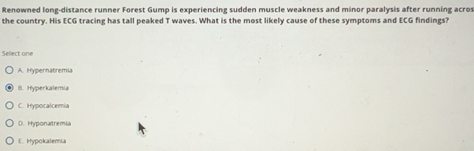 Solved: Renowned long-distance runner Forest Gump is experiencing ...