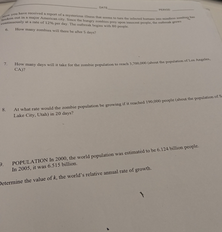 Solved: DATE _ PERIOD_ Now you have received a report of a mysterious ...