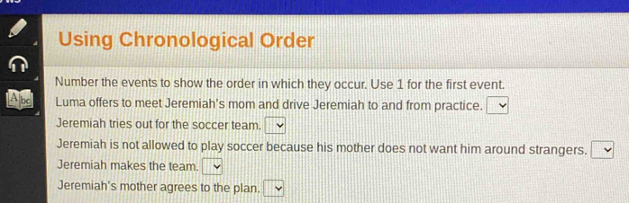Solved: Using Chronological Order Number the events to show the order ...