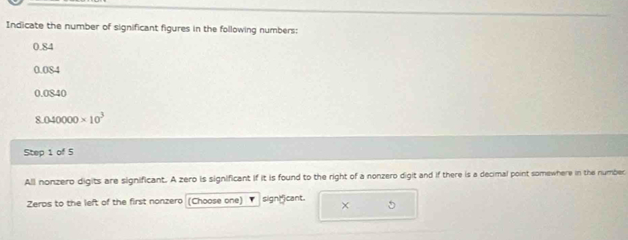 Solved: Indicate the number of significant figures in the following ...
