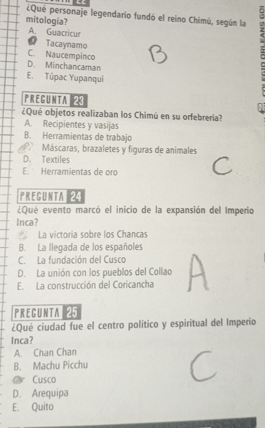 Resuelto:¿Qué personaje legendario fundó el reino Chimú, según la ...