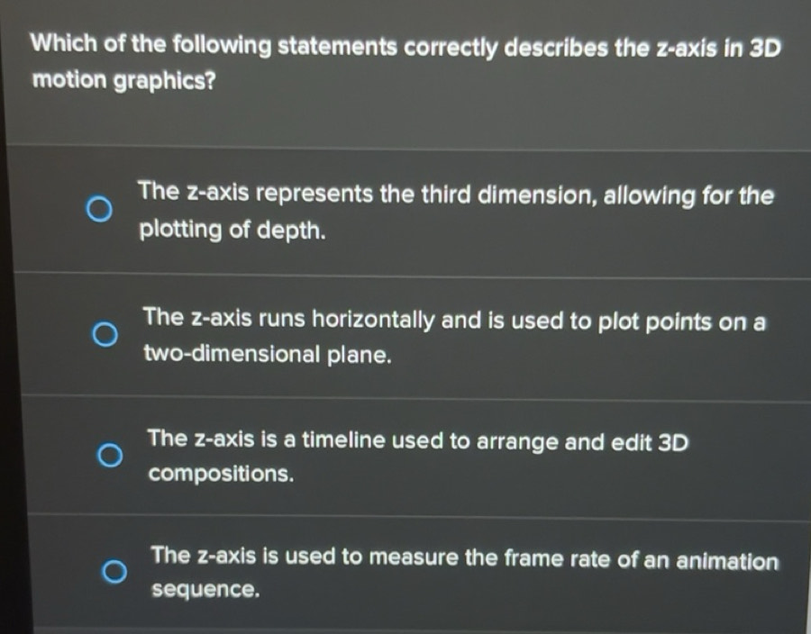 Solved: Which of the following statements correctly describes the z ...