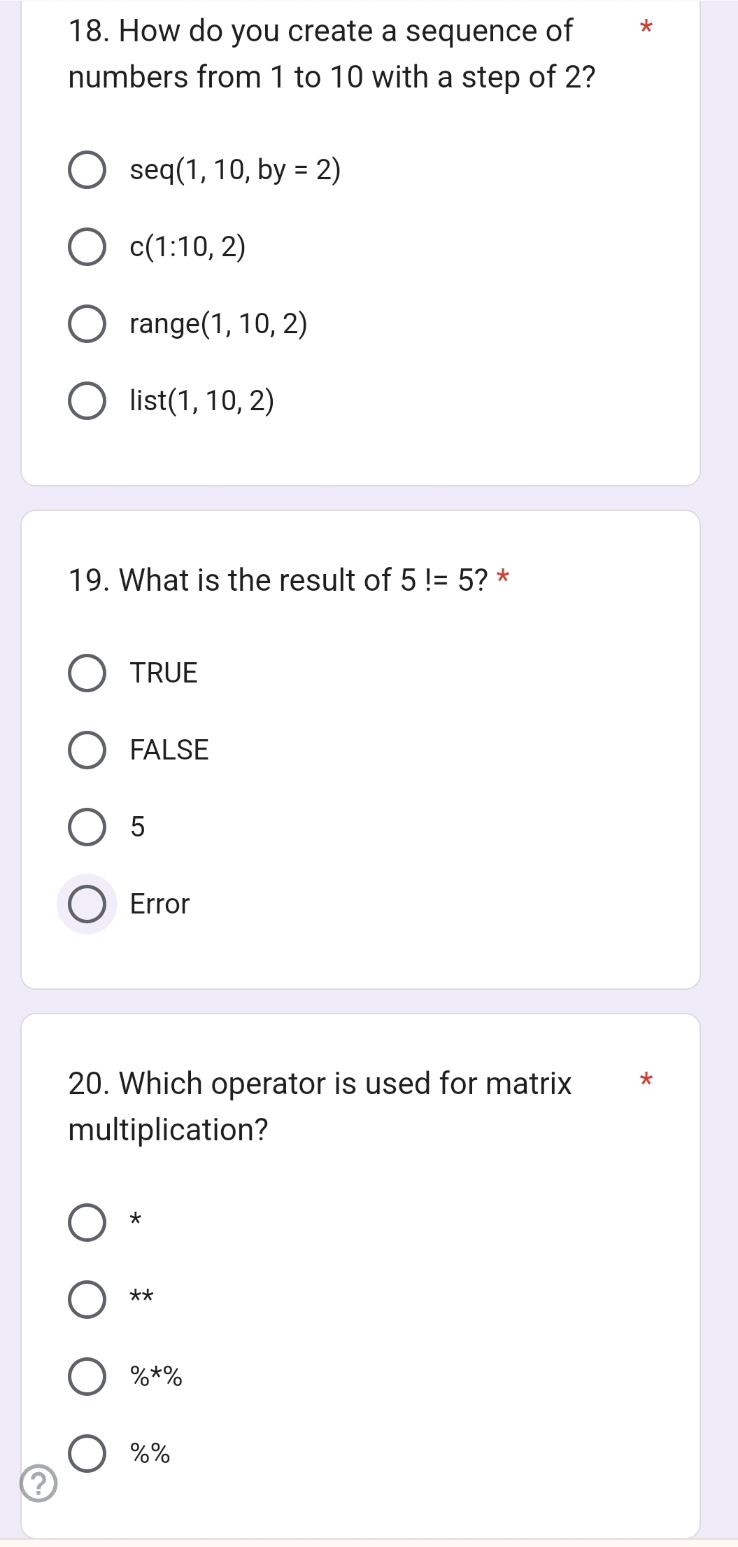 แก้ไขแล้ว:How do you create a sequence of * numbers from 1 to 10 with a ...